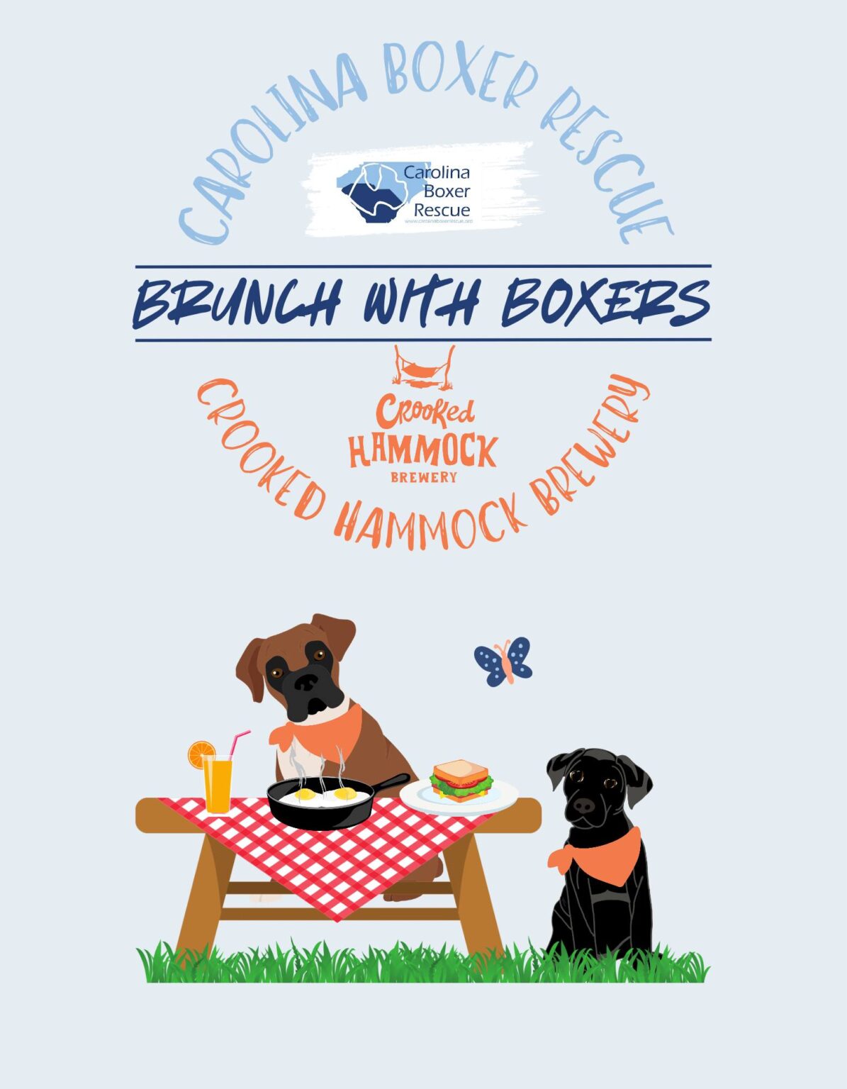 Brunch with Boxers at Crooked Hammock Brewery – Carolina Boxer Rescue